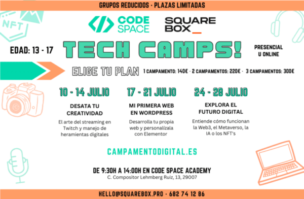 Campamentos de verano tecnológicos en Málaga | CODE SPACE
